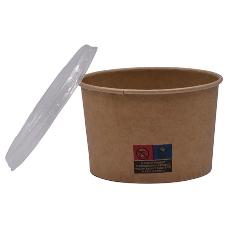 Set Boluri supa kraft 16Oz cu Capace 25Buc - eMAG.ro