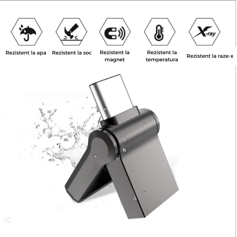 Stick memorie USB DUAL MZ-Works, Capacitate 2 TB/2000 GB, USB + USB ...