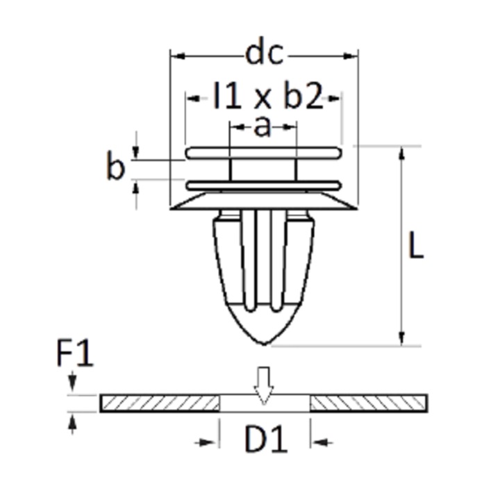 Set 12 clipsuri auto Restagraf, 8 mm, plastic, alb, pentru fixare ...
