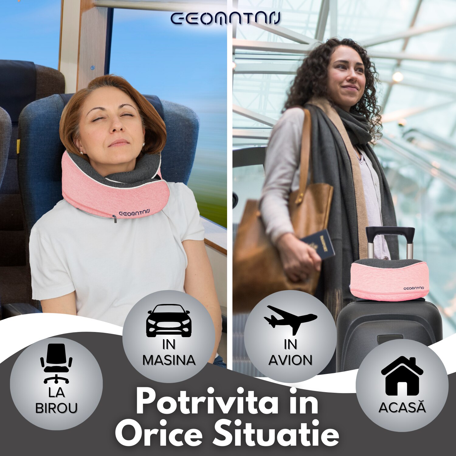 Perna de Calatorie pentru Gat, pentru Avion si Masina, din Spuma cu ...