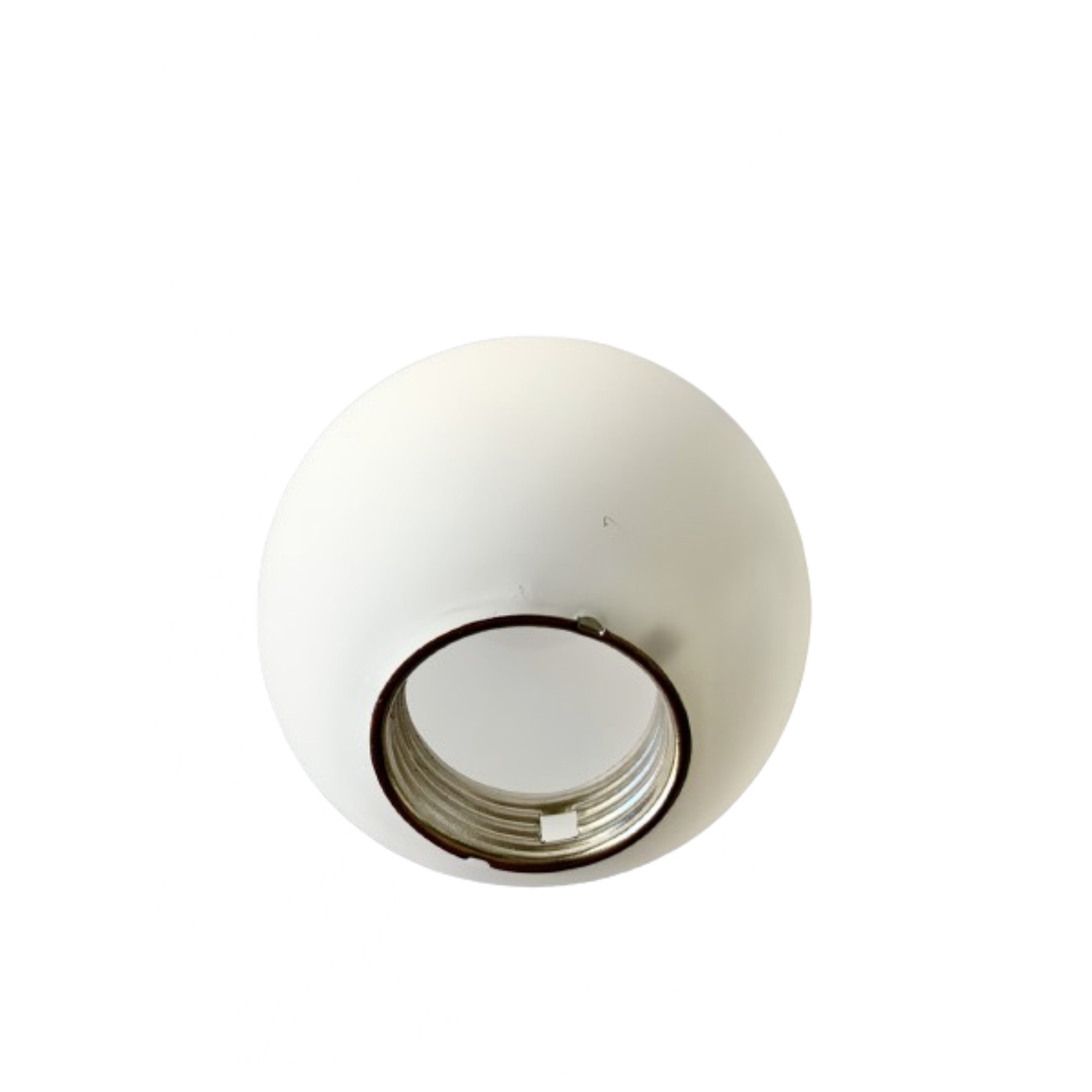 Abajur Sticla Mini Glob Alb Diametru 90mm cu Filet pentru Soclu E 27 ...