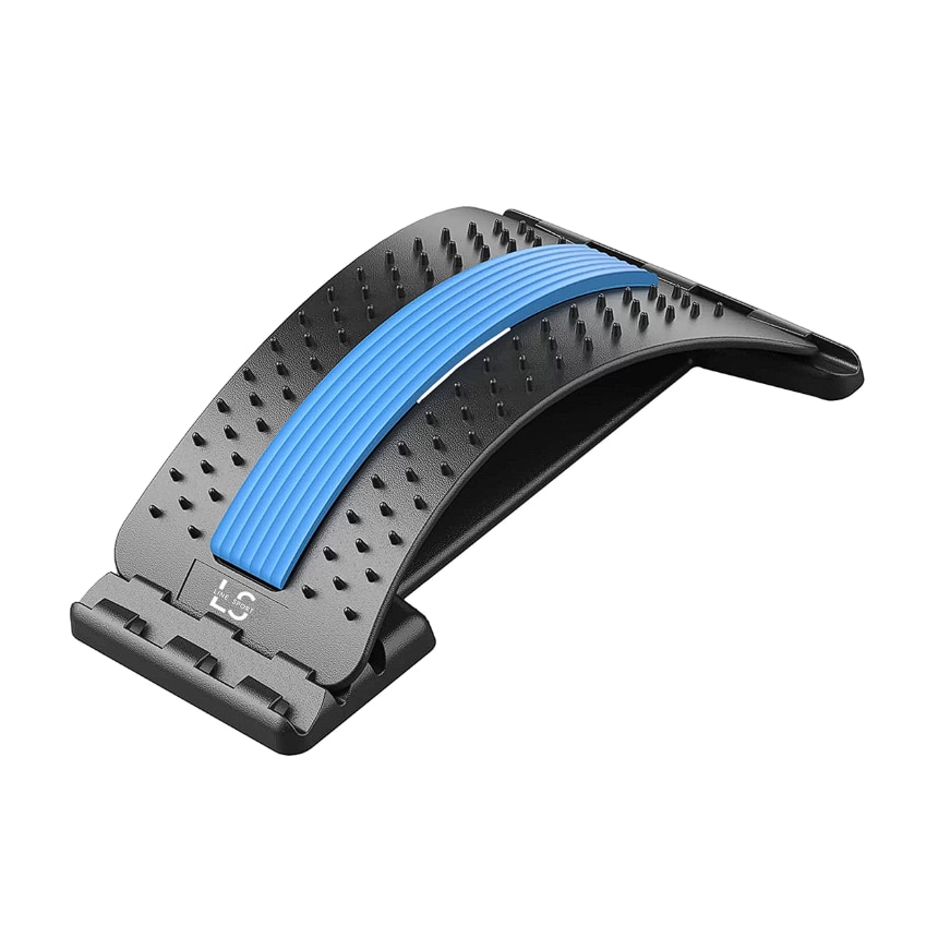 Dispozitiv de intindere a spatelui, Line Sport, Negru/Albastru - eMAG.ro