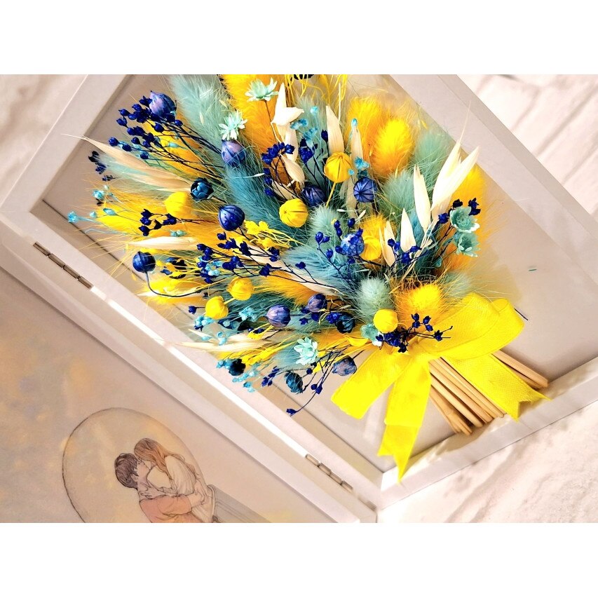 Rama Foto Tip Carte, Hand Made, Flori Naturale Uscate si Stabilizate, 1 ...