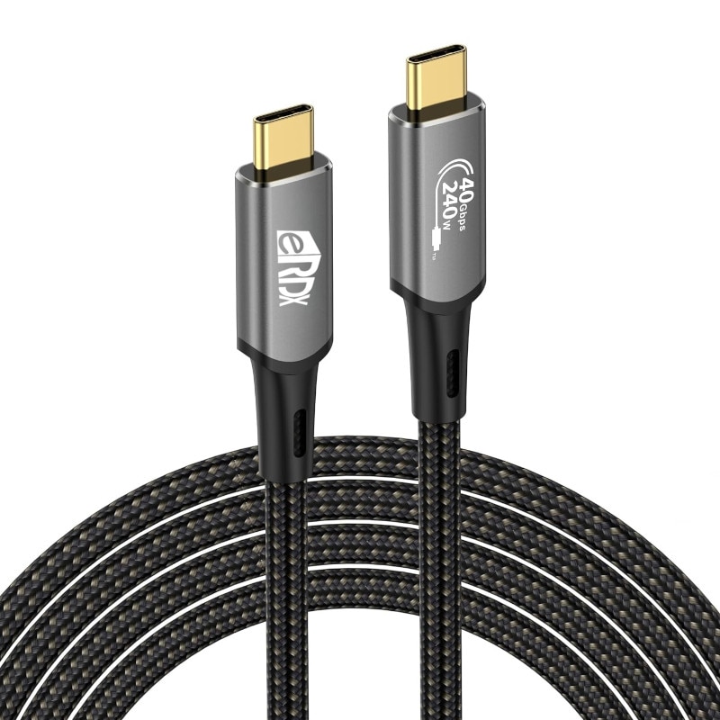 Cablu Date si Incarcare USB 4 eRDX® – 1m, USB-C, 40Gbps, 240W Fast ...