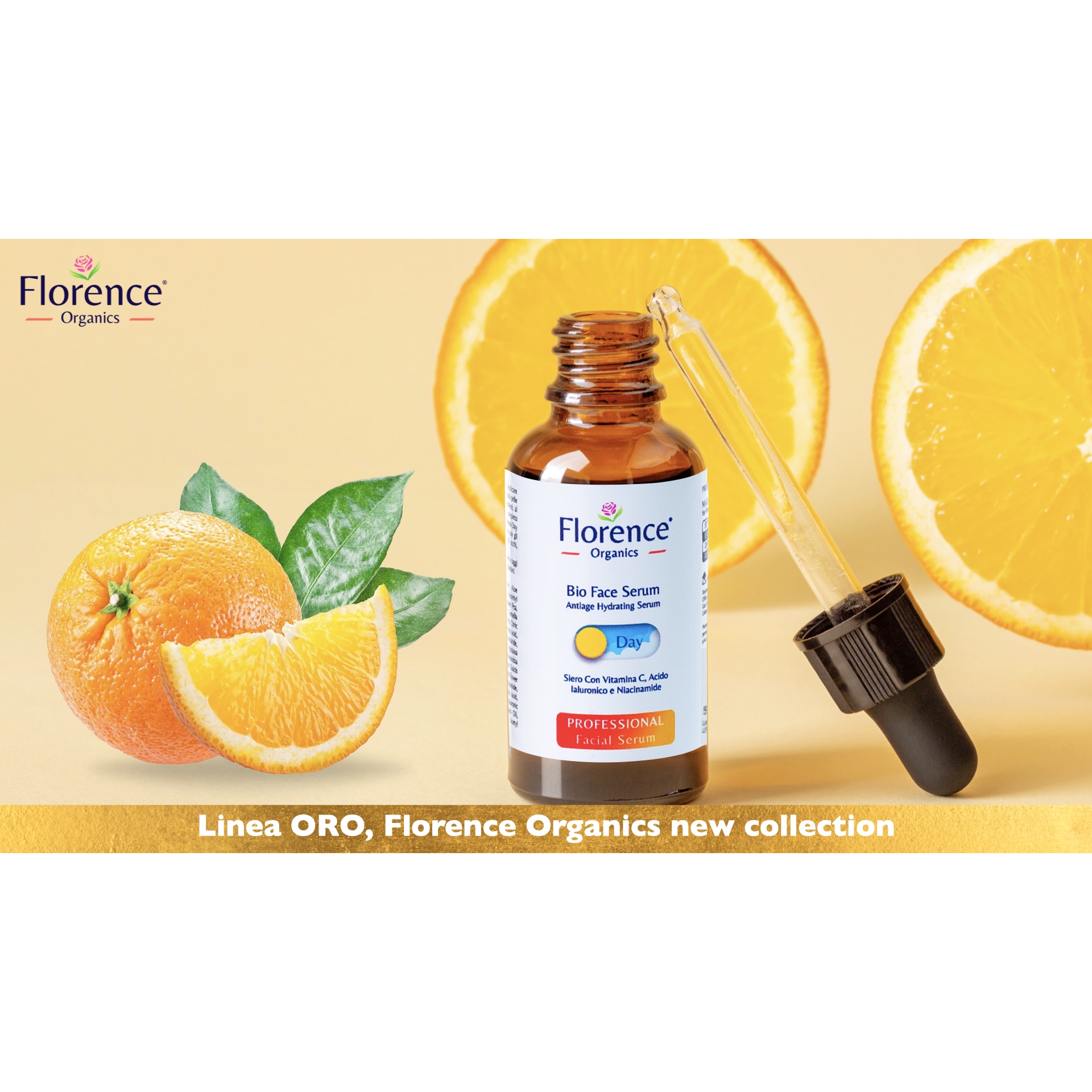 Дневен Био Серум За Лице Florence Organics, с Витамин C и Хиалуронова ...