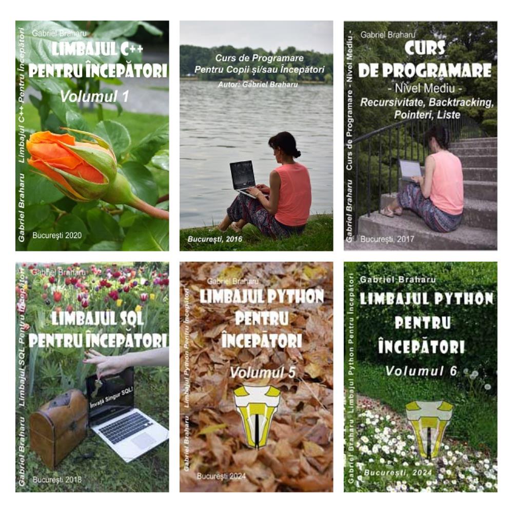 Set de 6 Carti Programare Incepatori (289), Gabriel Braharu, Colectia "Invata programare singur ...