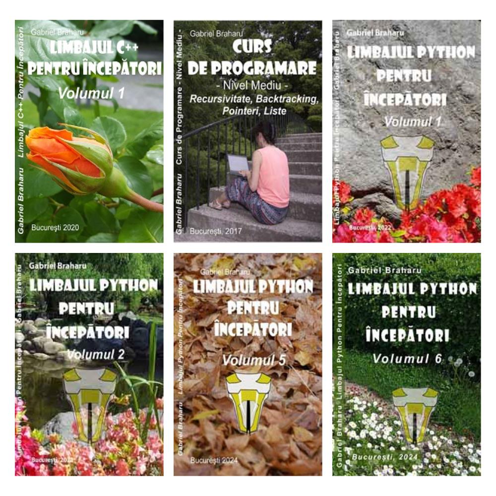 Set de 6 Carti Programare Incepatori (320), Gabriel Braharu, Colectia "Invata programare singur ...