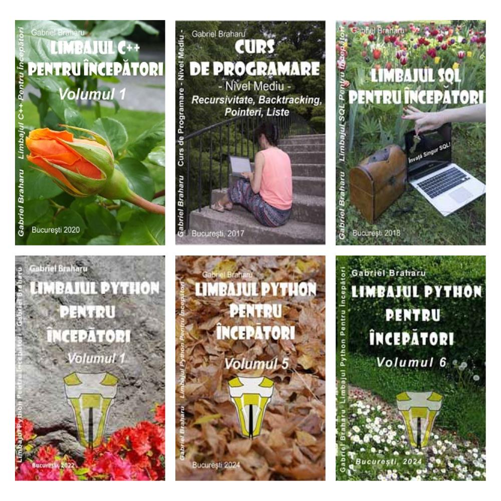 Set de 6 Carti Programare Incepatori (316), Gabriel Braharu, Colectia "Invata programare singur ...