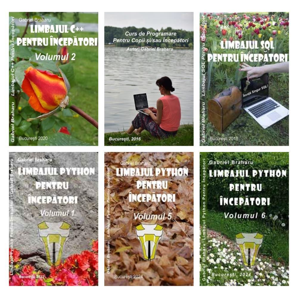 Set de 6 Carti Programare Incepatori (371), Gabriel Braharu, Colectia "Invata programare singur ...
