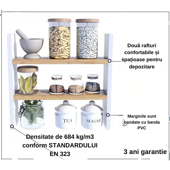Raft de bucatarie, condimente, organizator Mobleto - eMAG.ro