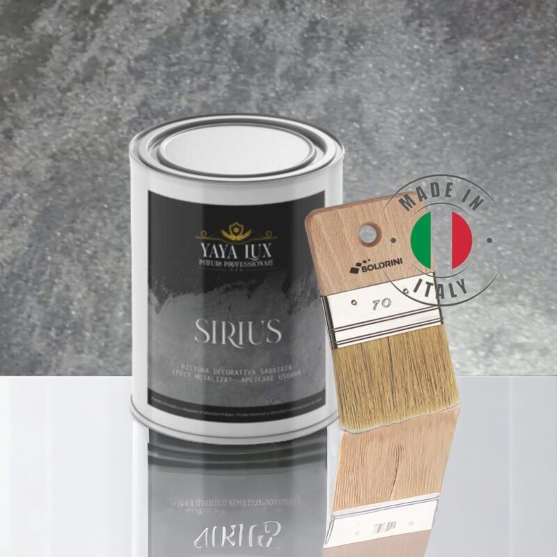 Set Vopsea Decorativa de Lux, Sirius, culoare Gri Otel, Finisaj Mat ...