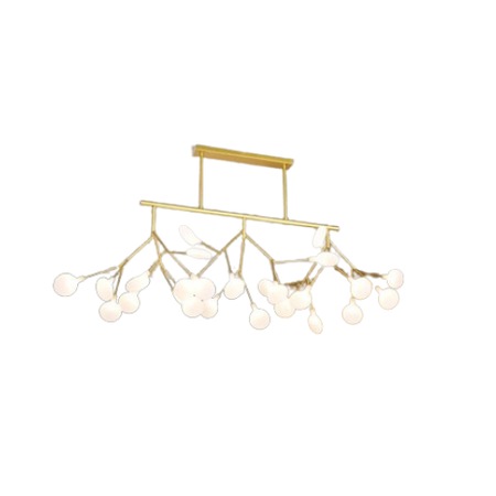 Lustra LED Tip Pendul RFAN, Model 5349-27, Metal, 27 X G4, Auriu/Alb ...