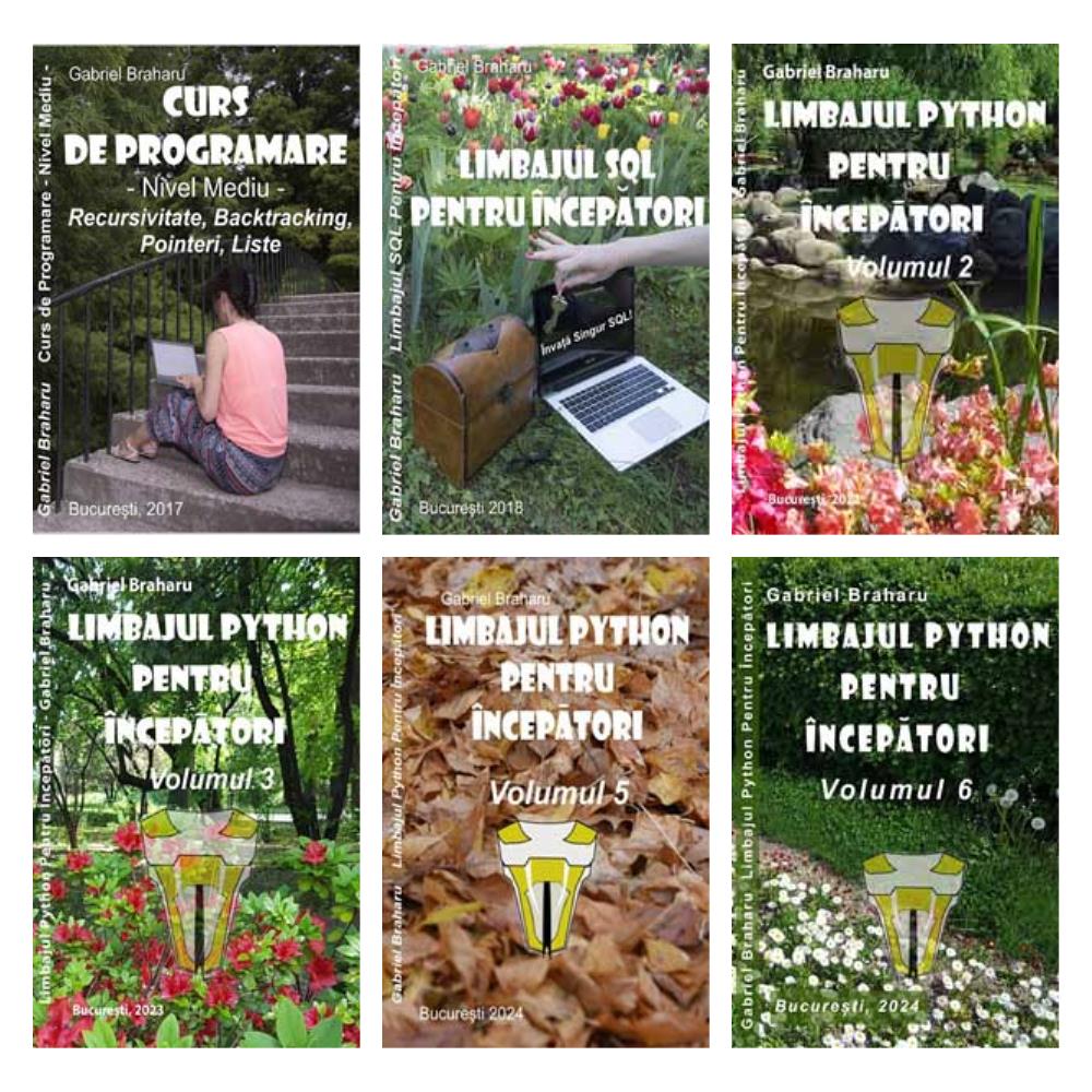 Set de 6 Carti Programare Incepatori (573), Gabriel Braharu, Colectia "Invata programare singur ...