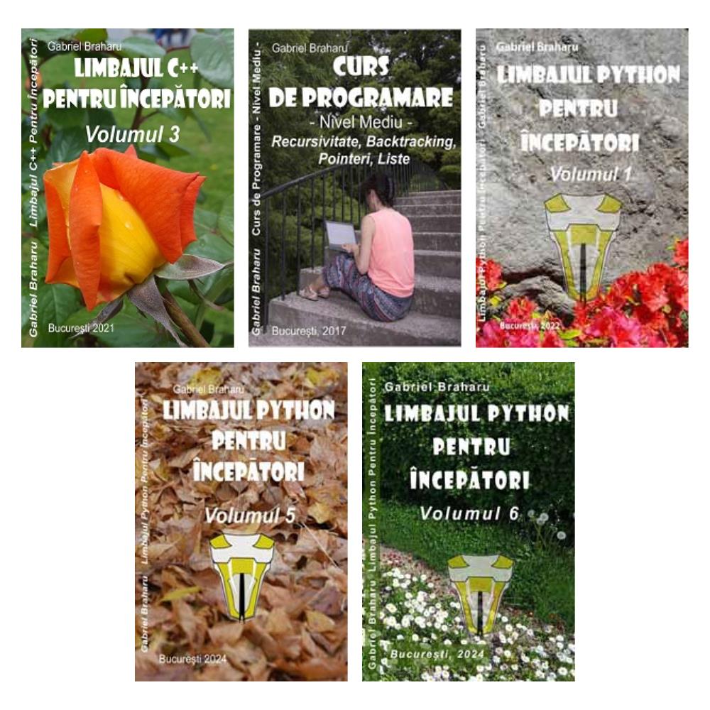 Set de 5 Carti Programare Incepatori (275), Gabriel Braharu, Colectia "Invata programare singur ...