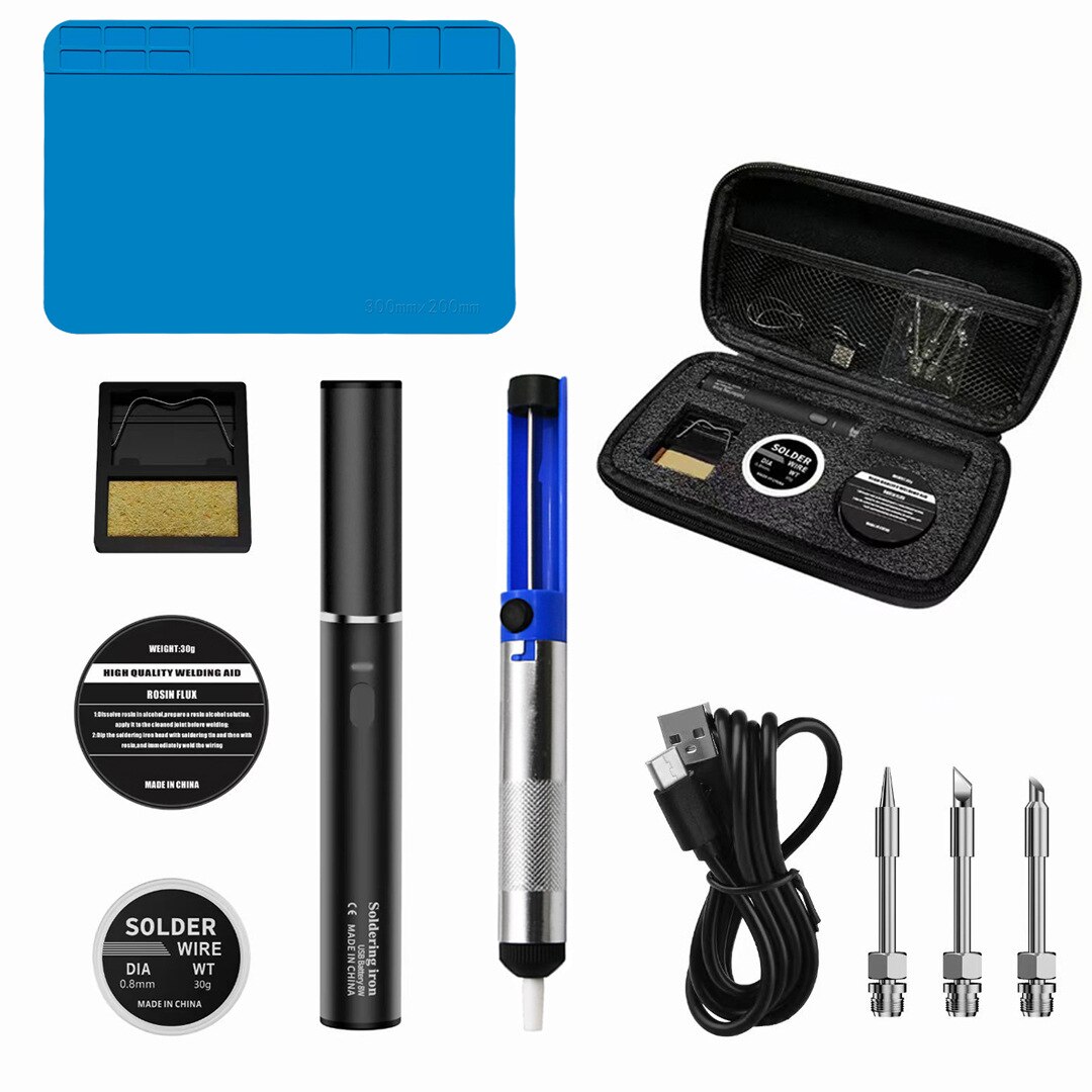 Kit complex pistol de lipit letcon wireless, BLUERY, incarcare usb, 10 ...