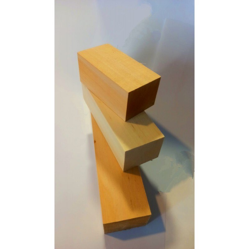 Set 3 blocuri de lemn de cires pentru cioplit 50x50mm - eMAG.ro