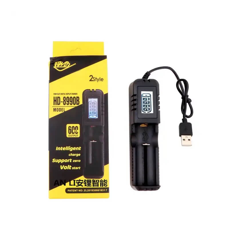Incarcator de baterie litiu-ion cu un singur loc, HD-8990B, 26650/18650 ...