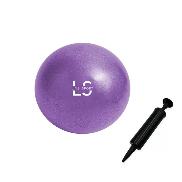 Minge exercitii pentru reabilitare cu pompa Line Sport, 22 cm, Violet ...