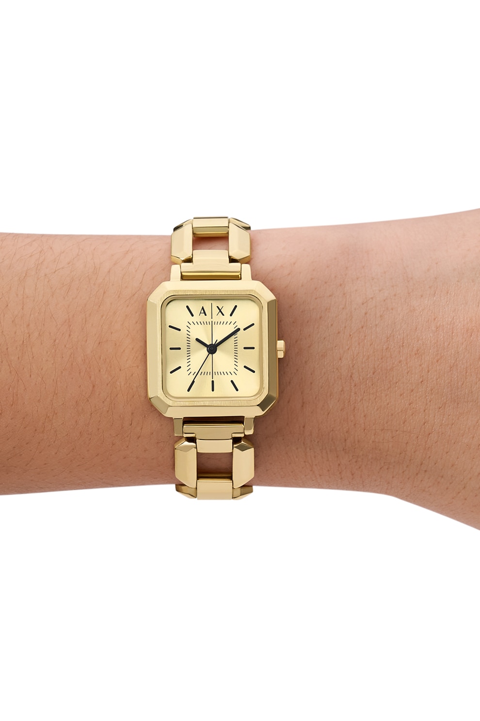 ARMANI EXCHANGE, Часовник от неръждаема стомана, Златист - eMAG.bg