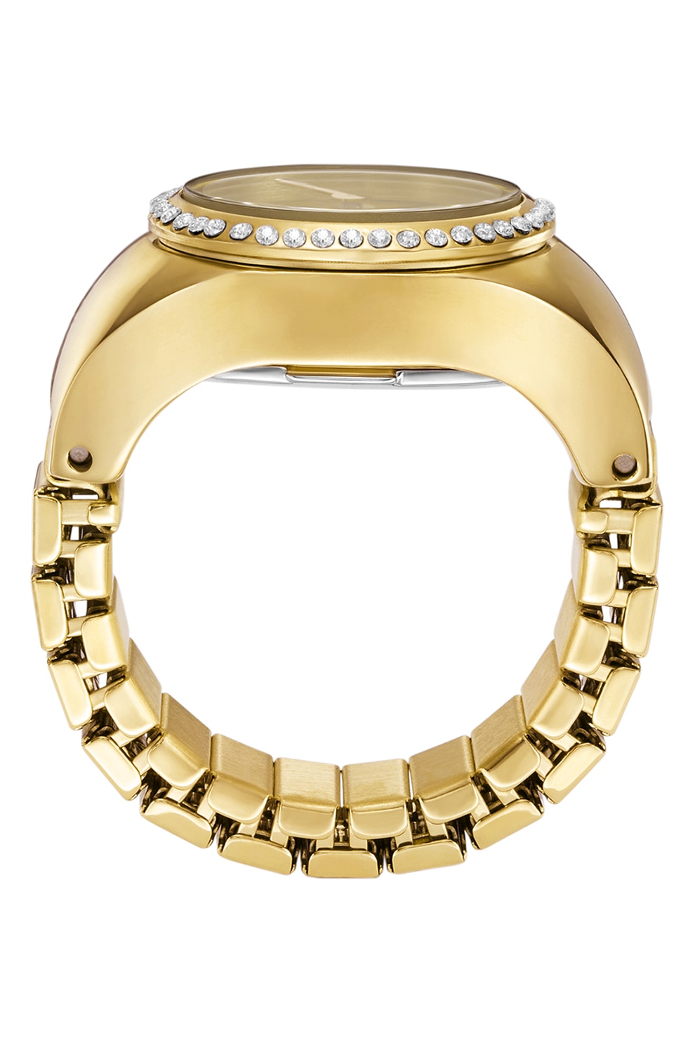 Fossil, Inel-ceas din otel inoxidabil, decorat cu cristale - eMAG.ro