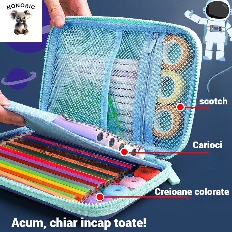 Penar 3D incapator pentru scoala copii, capacitate mare, in relief cu ...