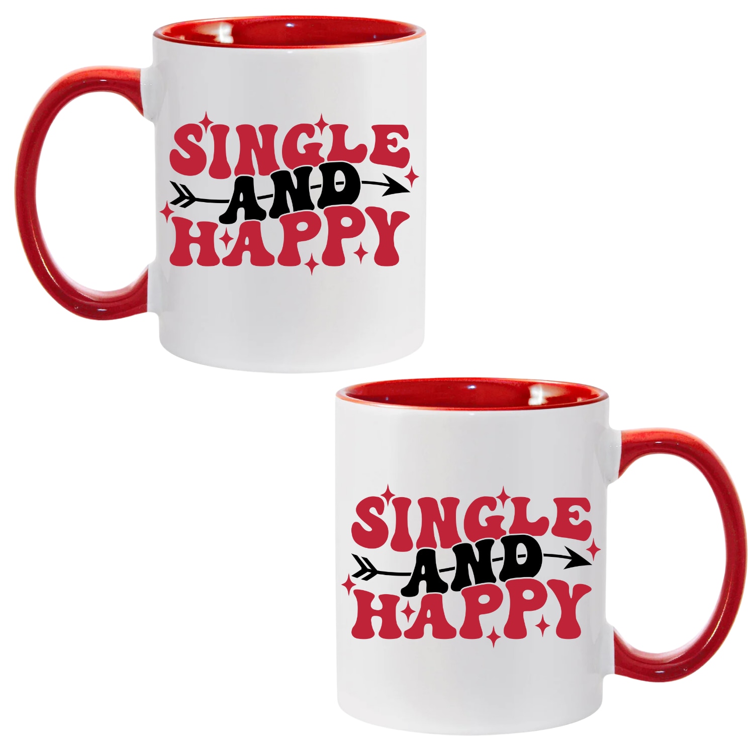 Cana personalizata „Single and happy ” v2, dragobete, ziua ...