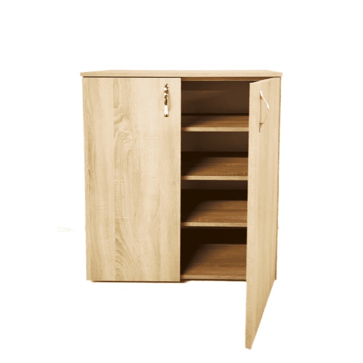 Pantofar cu 2 usi, Culoare Sonoma, 100x70x40cm, Pal 18mm - eMAG.ro