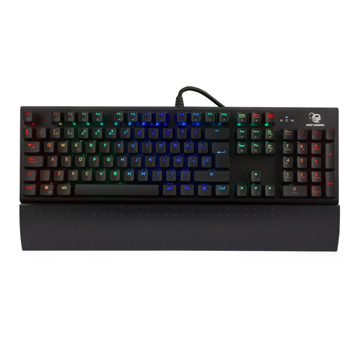 Клавиатура, кабелна, гейминг, механична, USB, RGB LED, черна - eMAG.bg