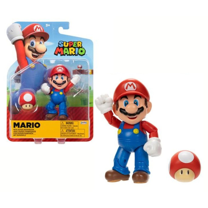 Figurina, Jakks Pacific, Super Mario, 10cm, Multicolor - eMAG.ro