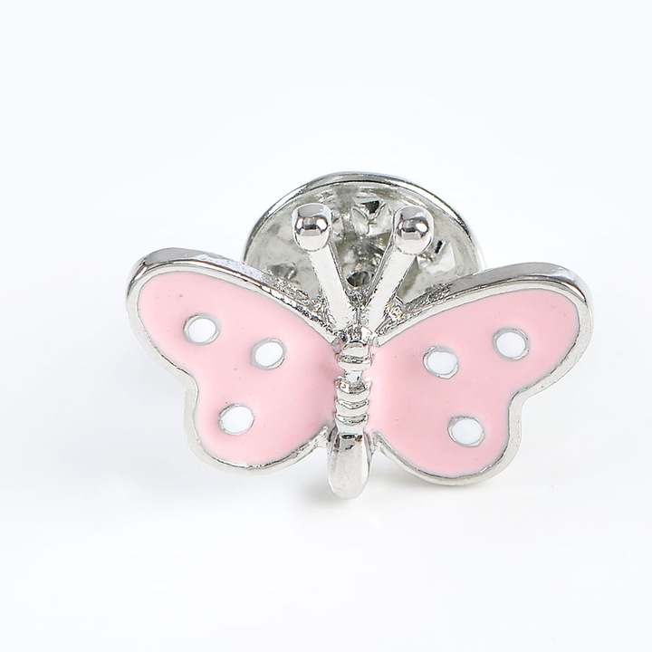 Brosa martisor fluture roz cu buline albe, Meli Melo Paris - eMAG.ro