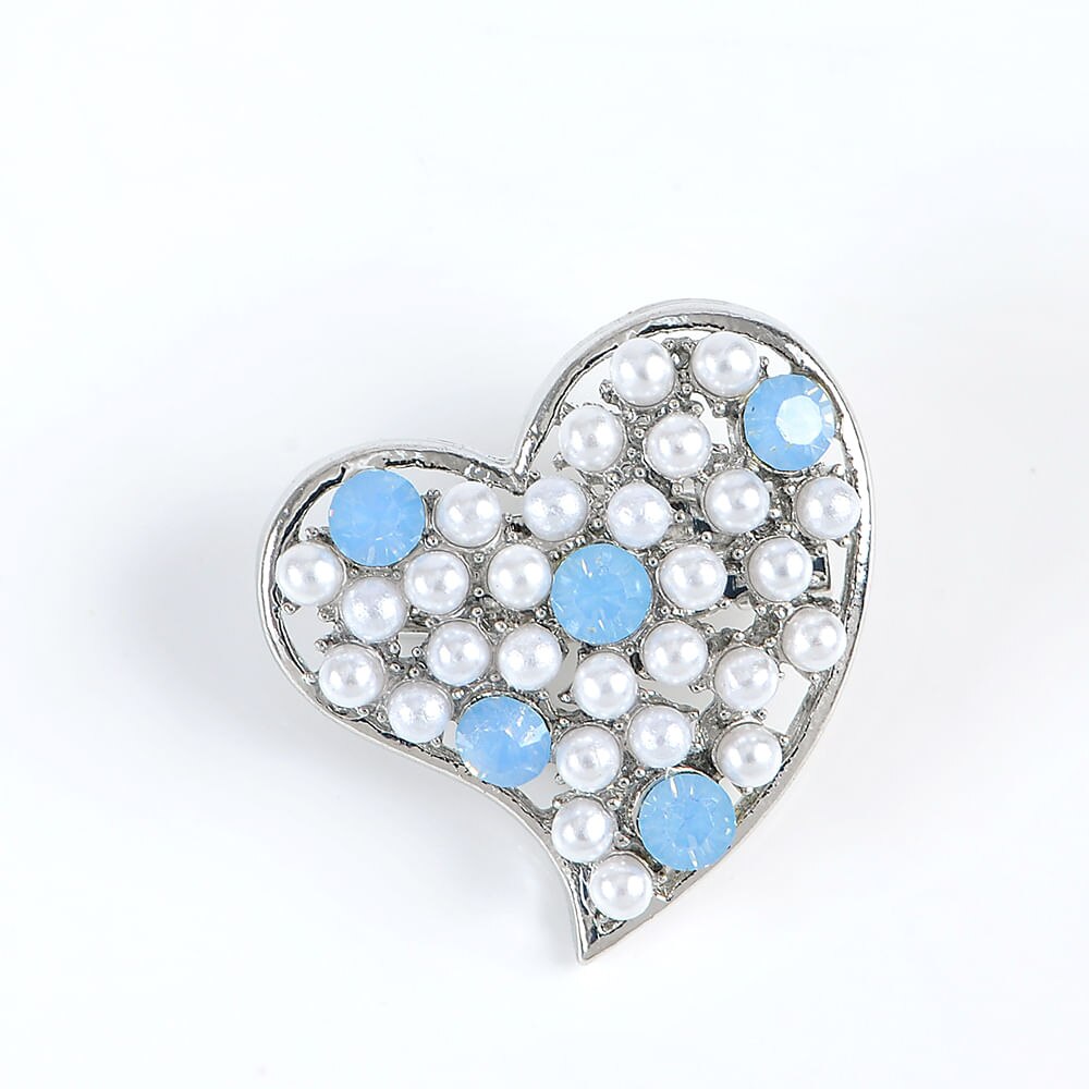 Brosa martisor inima cu pietre bleu, Meli Melo Paris - eMAG.ro