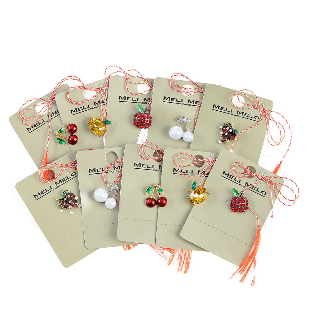 Set 10 brose martisor cu fructe, Meli Melo Paris - eMAG.ro