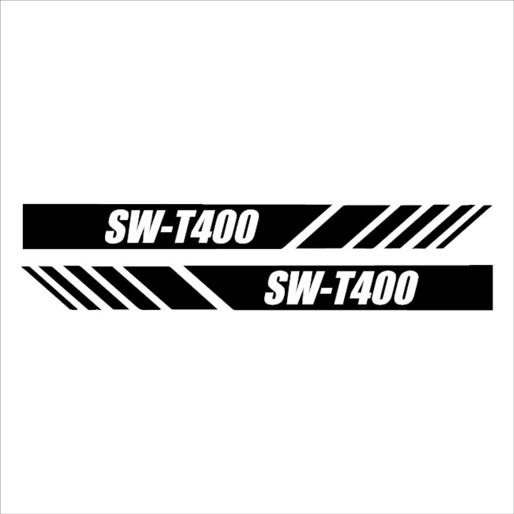 Sticker x2 Honda SW-T400 Stripe, Negru, 25cm - eMAG.ro