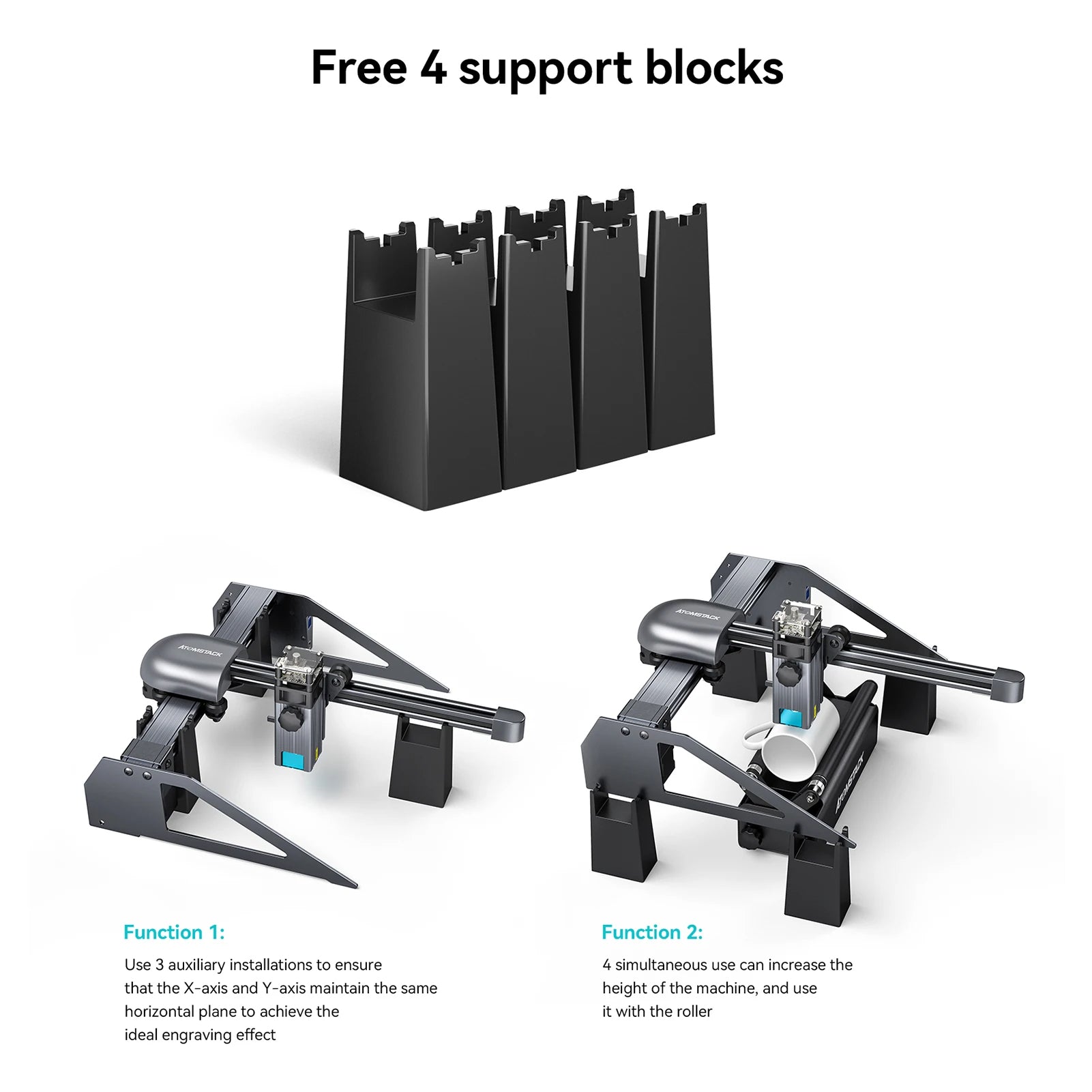 Masina de gravat, Atomstack, 200*200 Area, Adaptor de alimentare, USB ...