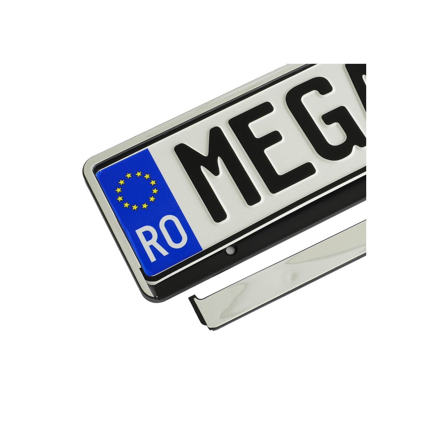 Suport Numar Inmatriculare, Silver, Mega Drive - eMAG.ro