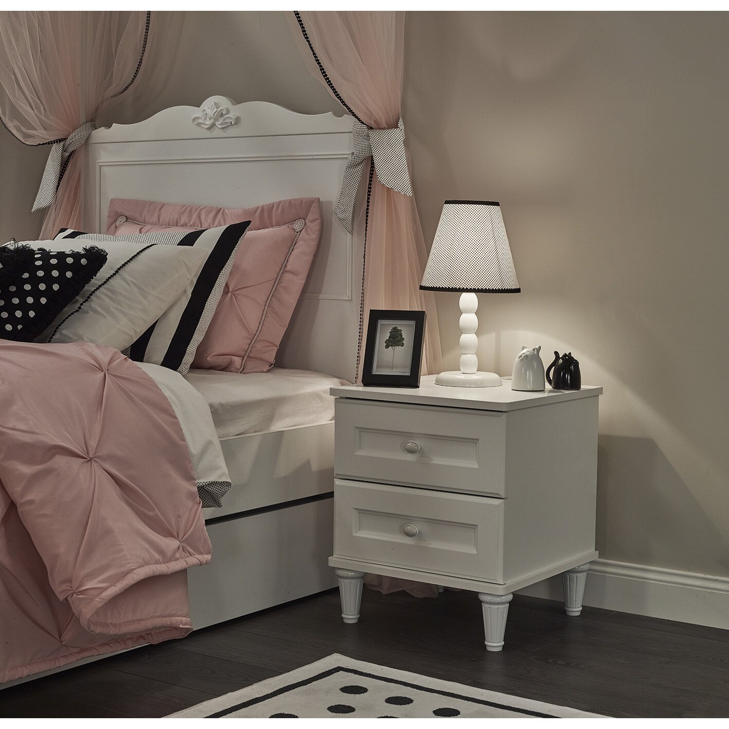 Set complet camera adolescenti colectia Lora Teen, alb, 100x200 - eMAG.ro