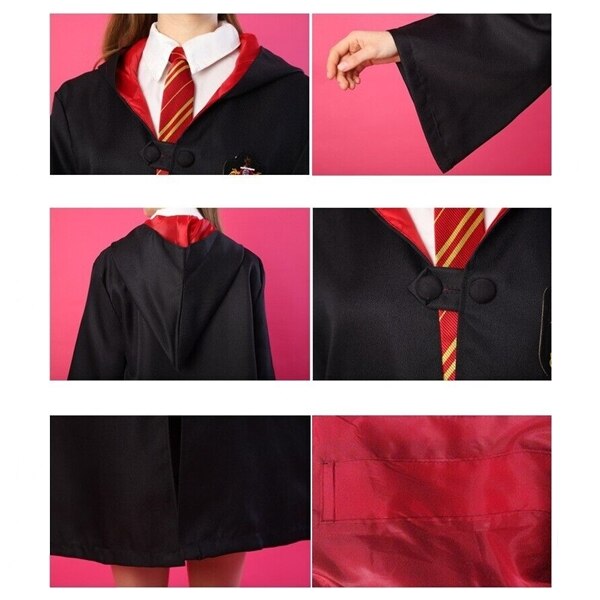 Costum carnaval copii Harry Potter, cu cravata si fular, Depox, 7-9 ani ...