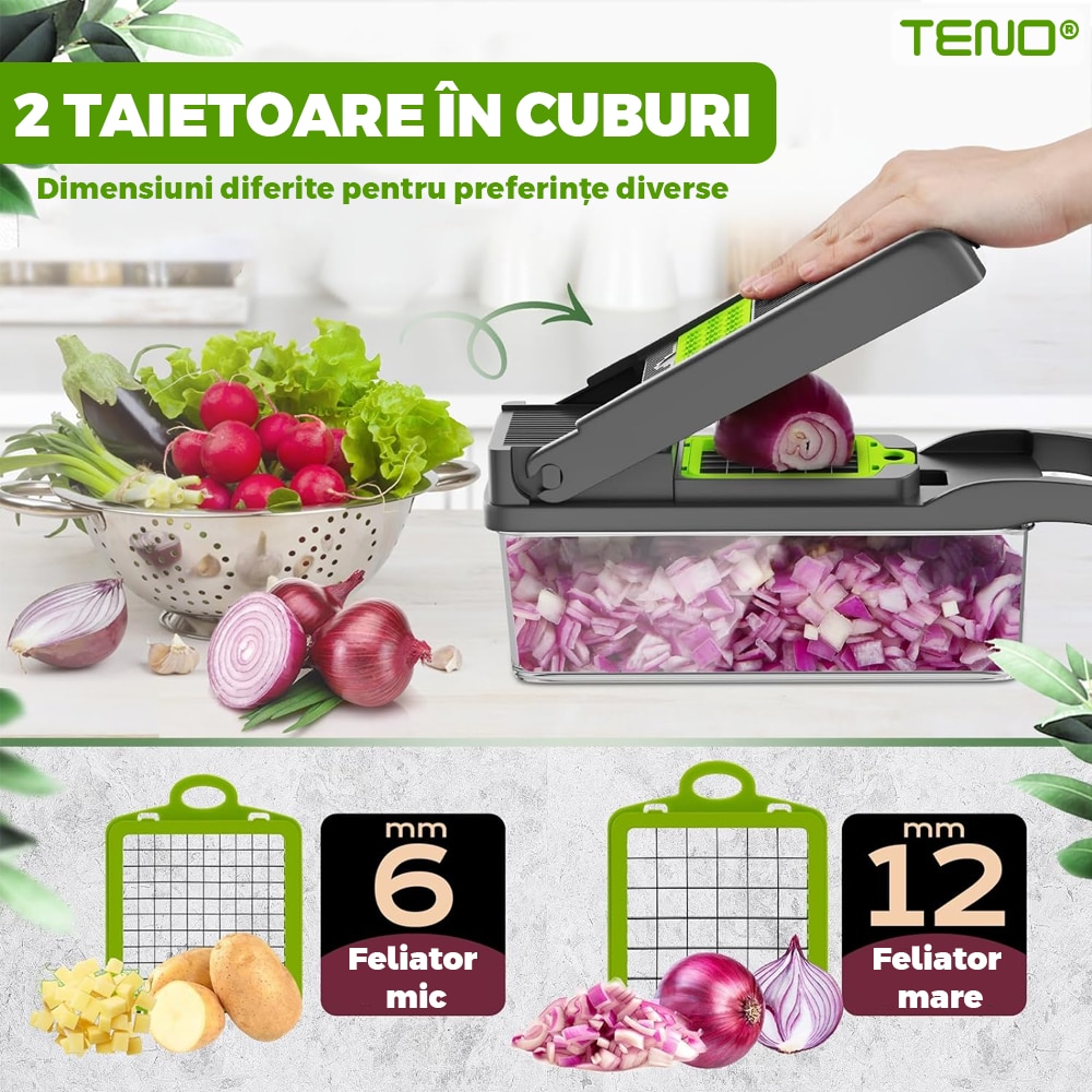 Feliator de Legume 13 in 1 Teno®, multifunctional, 8 taieturi ...