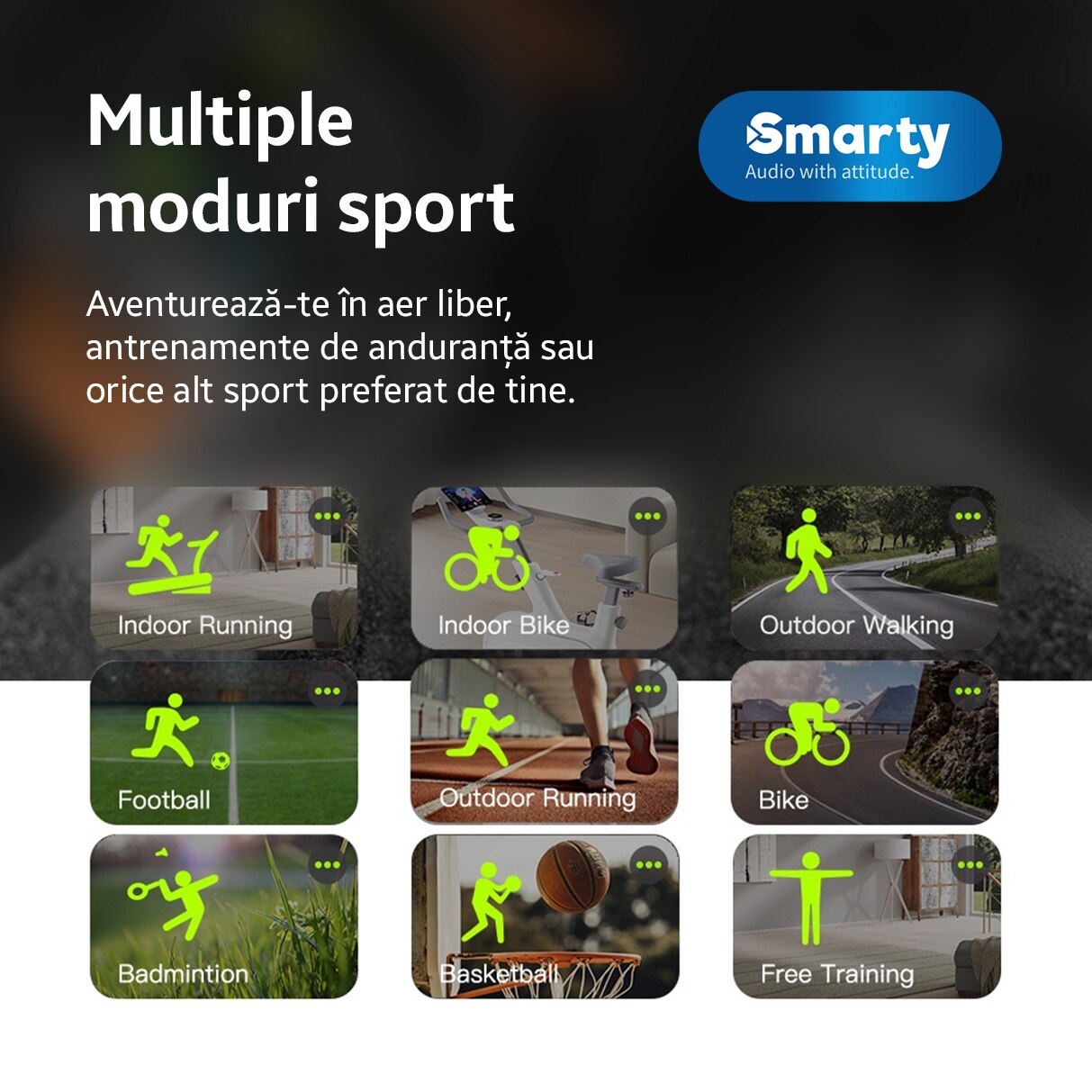 Ceas smartwatch Smarty® Microwear Pro, 2.2" IPS Touch, ECG, NFC, Insula ...