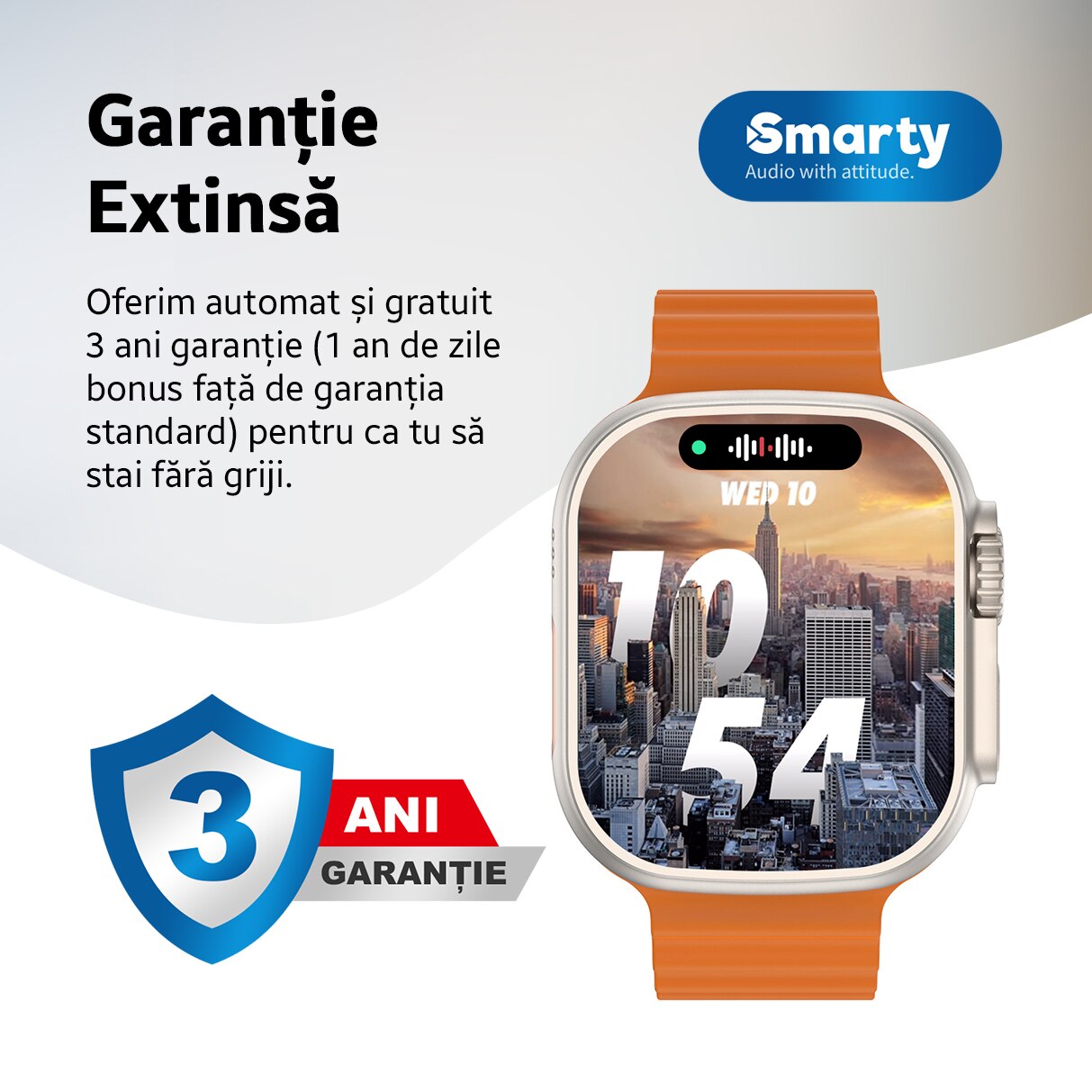 Ceas smartwatch Smarty® Microwear Pro, 2.2" IPS Touch, ECG, NFC, Insula ...