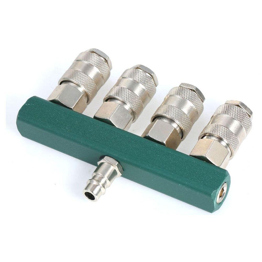 Splitter furtun compresor 4 cai, 4 cuple rapide mama, 1 cupla rapida ...