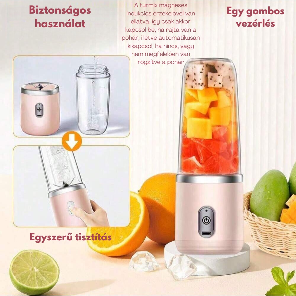 Blender fructe/legume, 40W, 400ml, 1 Viteza, Roz - eMAG.ro