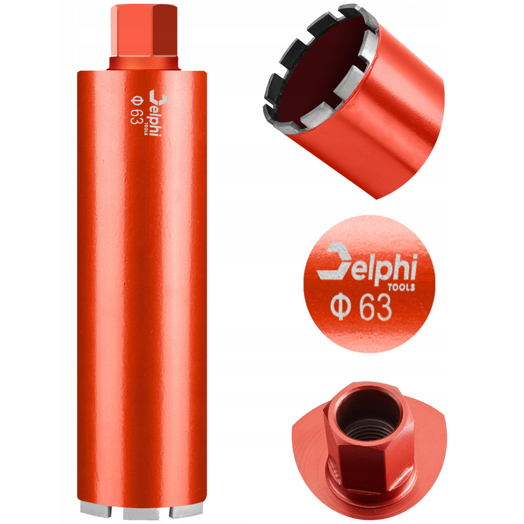 Carota diamantata pentru beton Delphi TOOLS 63 mm x 450 mm 6 segmente ...