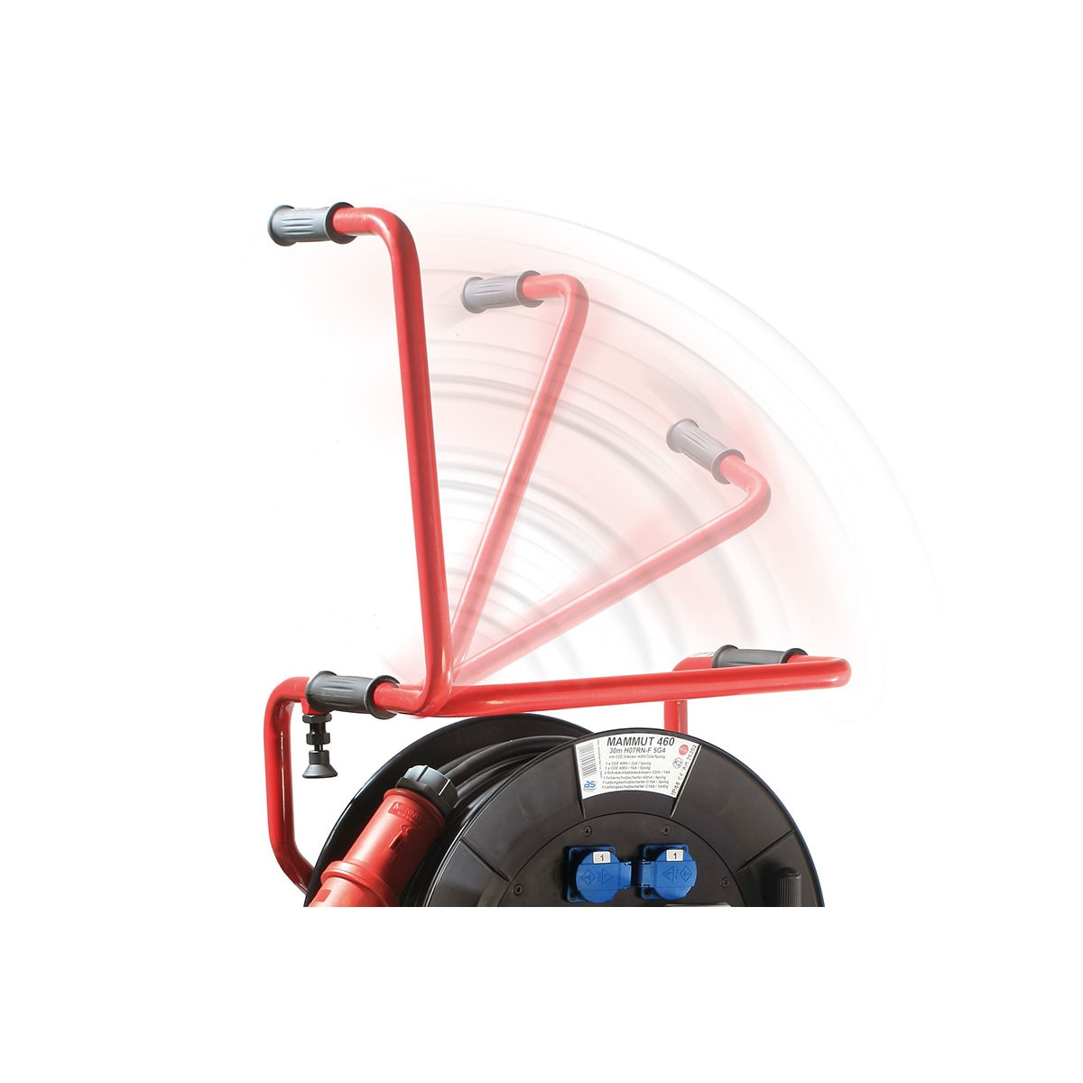 Derulator cablu 30m 5G6 Mamuth prelungitor pe tambur H07RN-F cu 2 prize ...