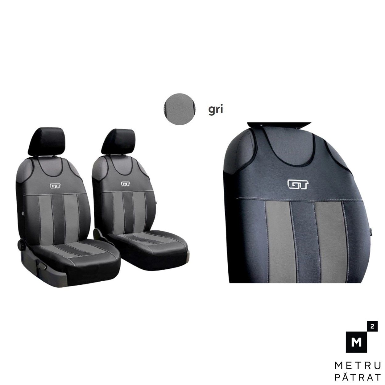 Set 2 huse auto tip maieu, model GT, din piele ecologica, universale ...