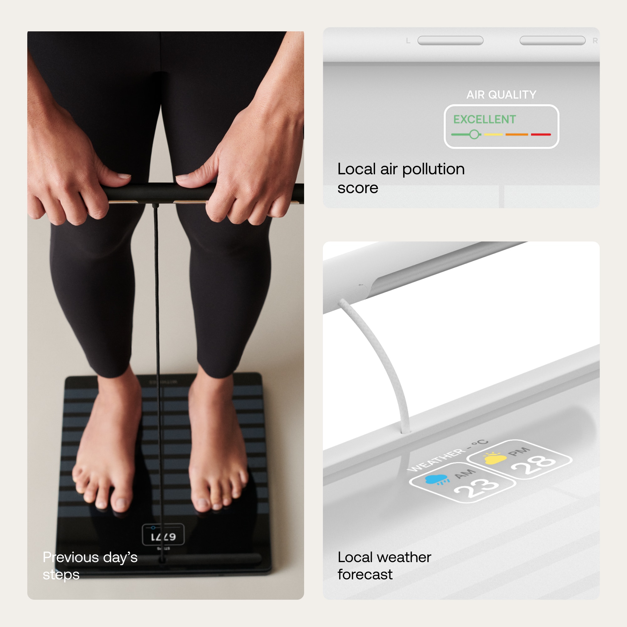 Смарт кантар Withings Body Scan, Технология за контрол на позицията ...