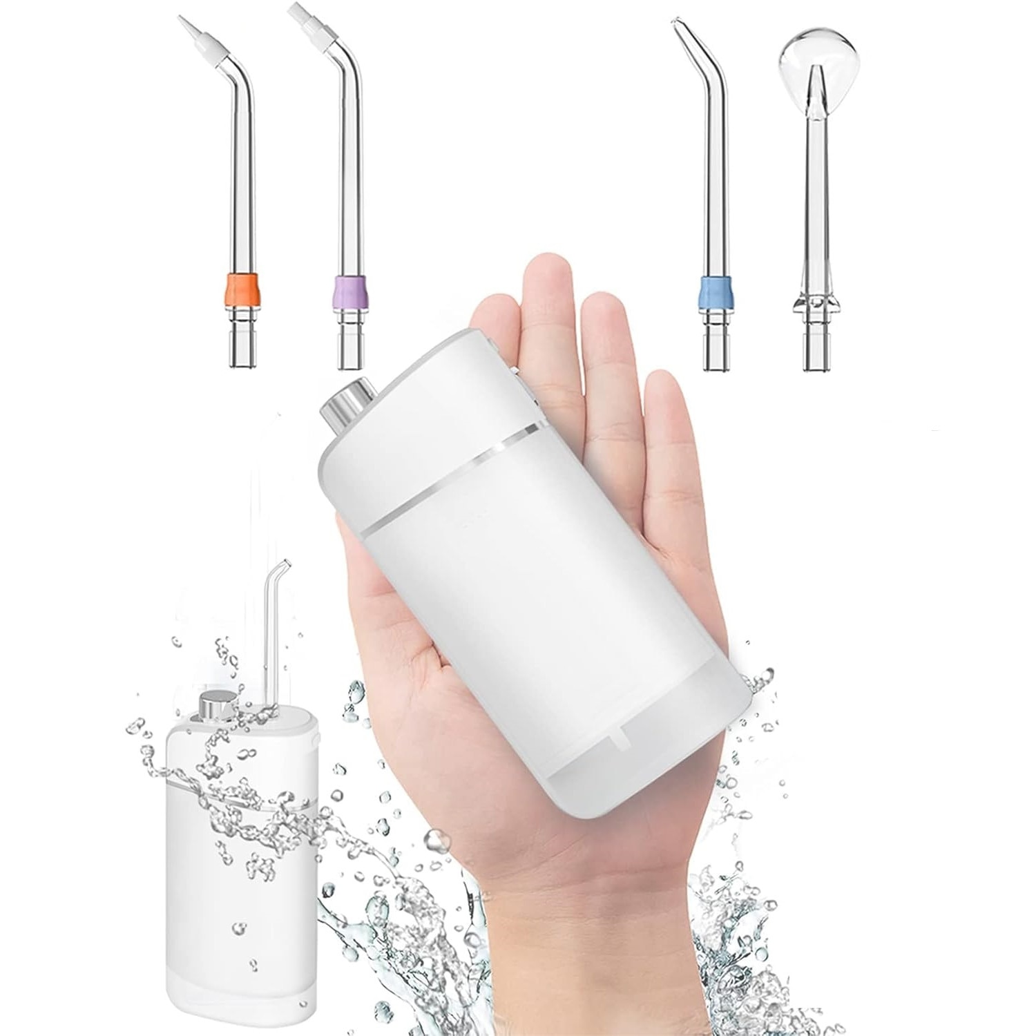 Irigator bucal portabil, 4 duze, 140PSI, 1600 Pulsatii, Rezervor 200ml ...