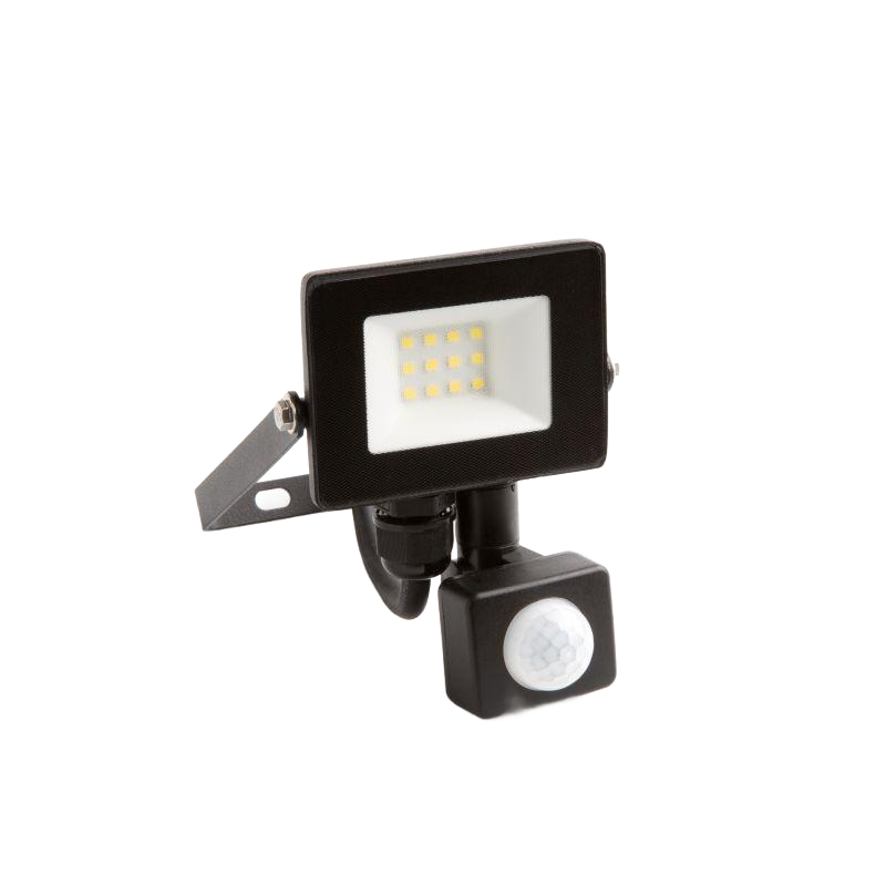 Proiector LED, Eco Light, 10W, 3000K, 900lm, PIR IP65 - eMAG.ro