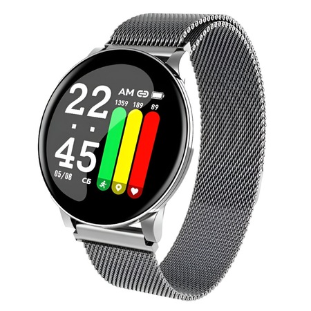 Smartwatch, W8, Argintiu - eMAG.ro