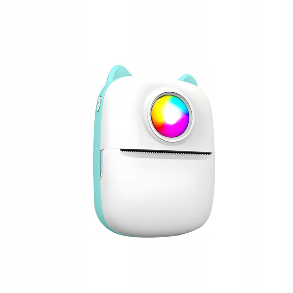 Mini imprimanta termica cu Bluetooth, Zola®, 15 role de hartie alba, 6 ...